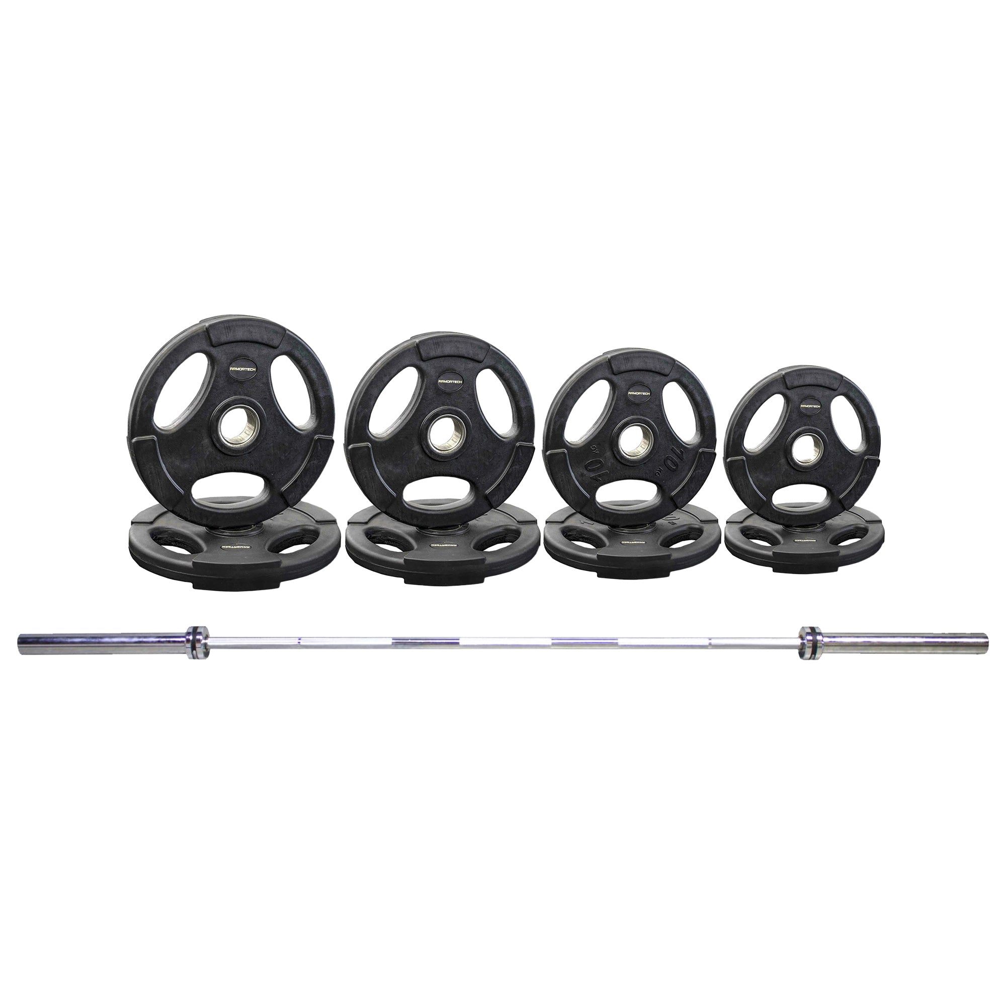 Armortech 120kg Olympic Rubber & Barbell Package – Flex Fitness ...